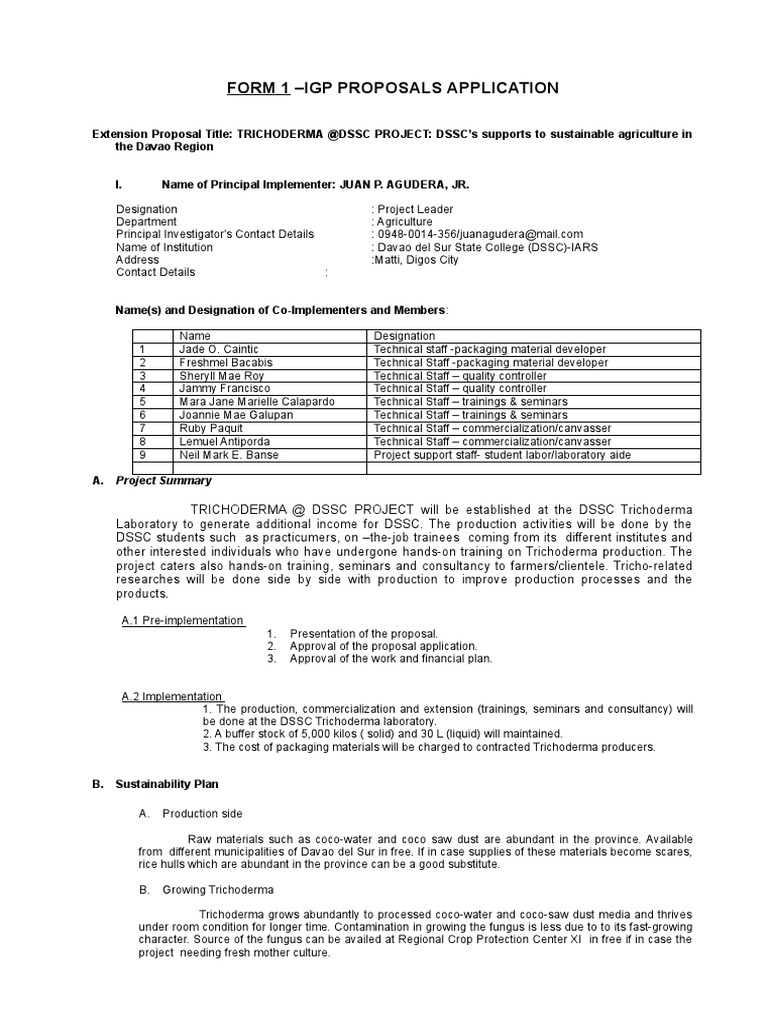 Igp Proposal Aso Final | PDF | Packaging And Labeling | Agriculture