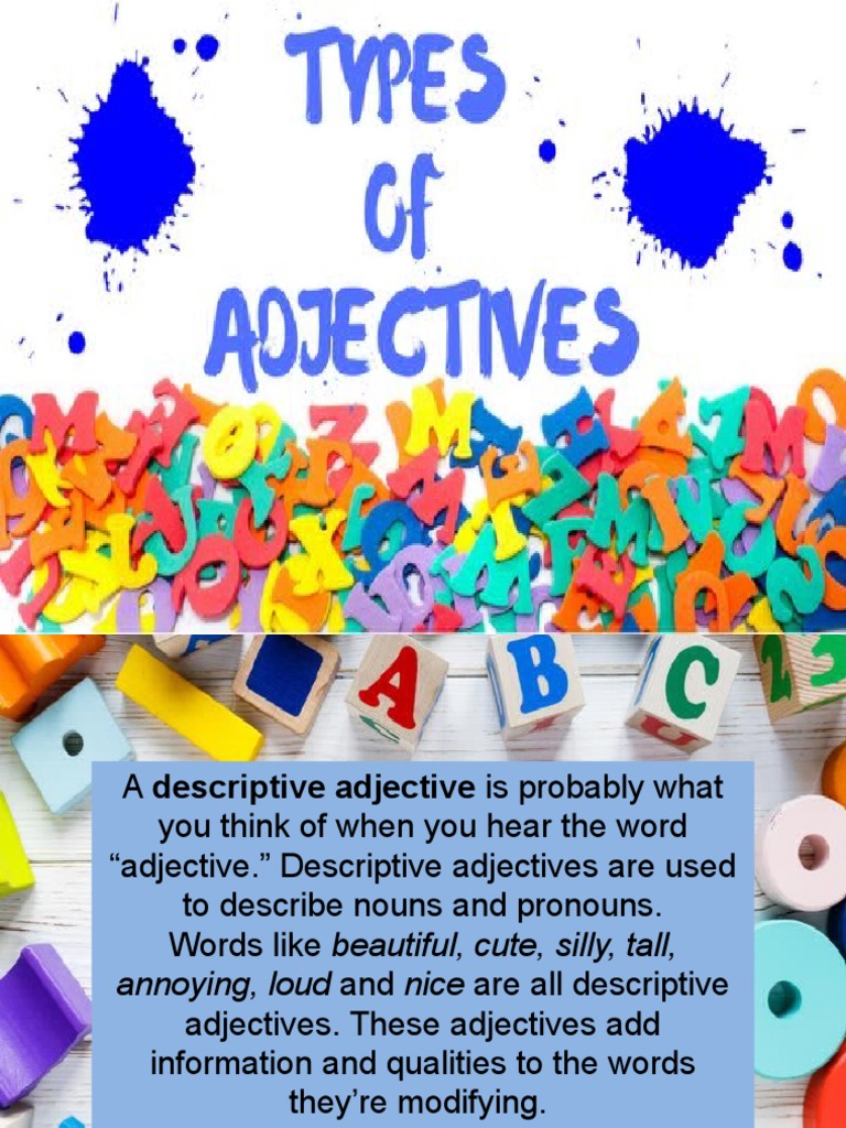 Types of Adjectives for Grade 4 | PDF | Adjective | Grammatical Number