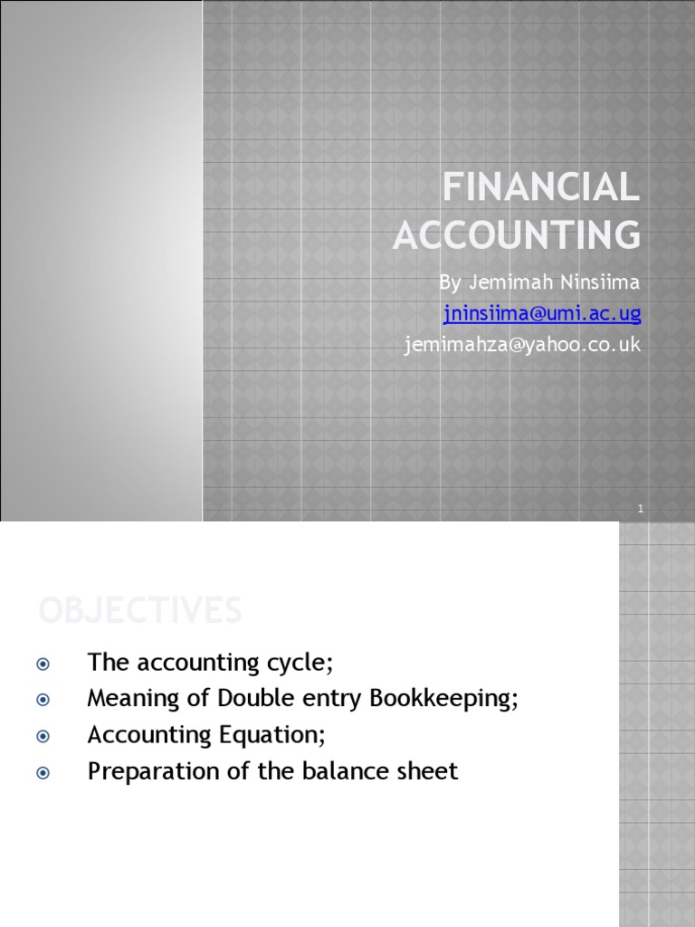 Introduction To Financial Accounting | PDF | Debits And Credits ...