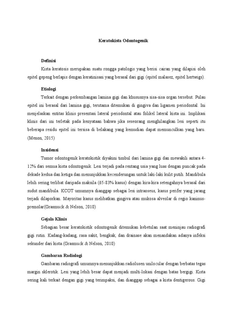 Kista Radikuler: Definisi dan Radiologi | PDF | Sains & Matematika