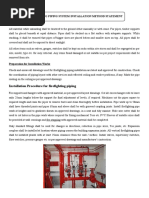 Fire Fighting Piping System Installation Method Statement | PDF | Pipe (Fluid Conveyance) | Welding