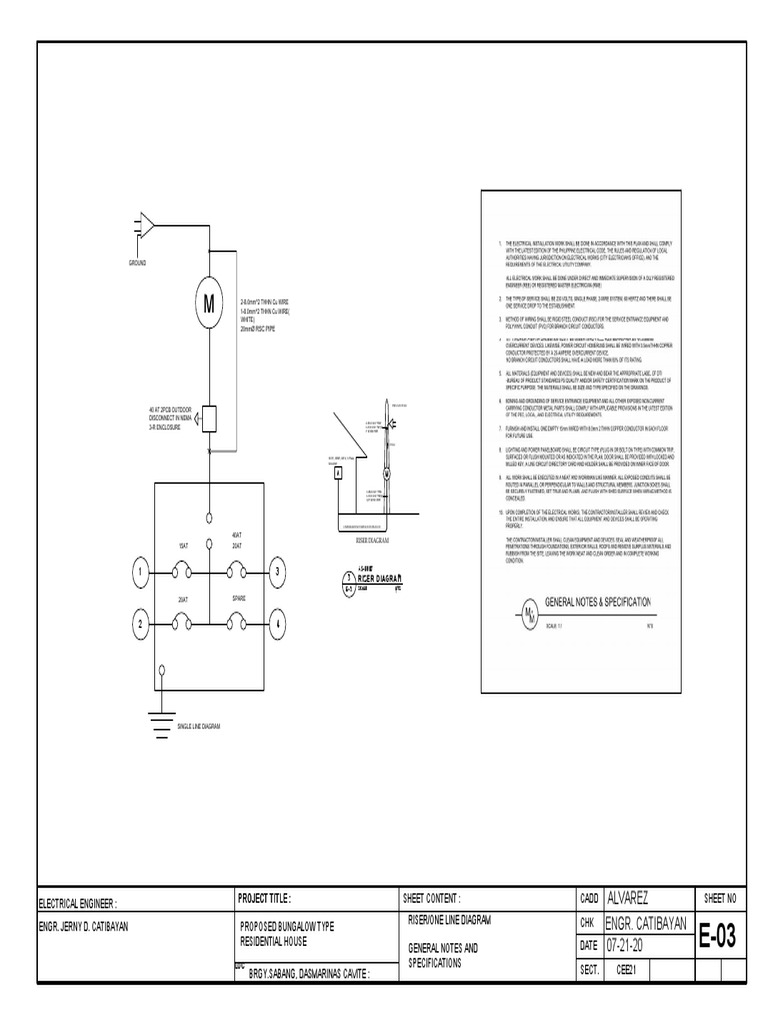Alvarez Engr. Catibayan: Riser Diagram 1 3 | PDF | Electrical ...