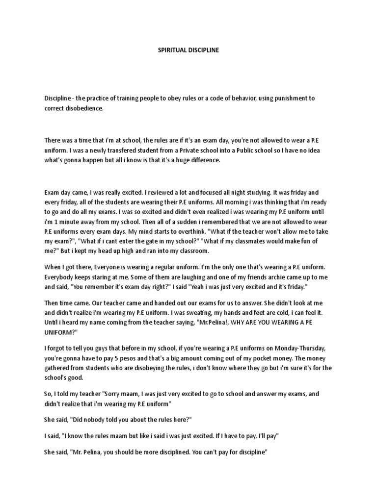 Spiritual Discipline | PDF