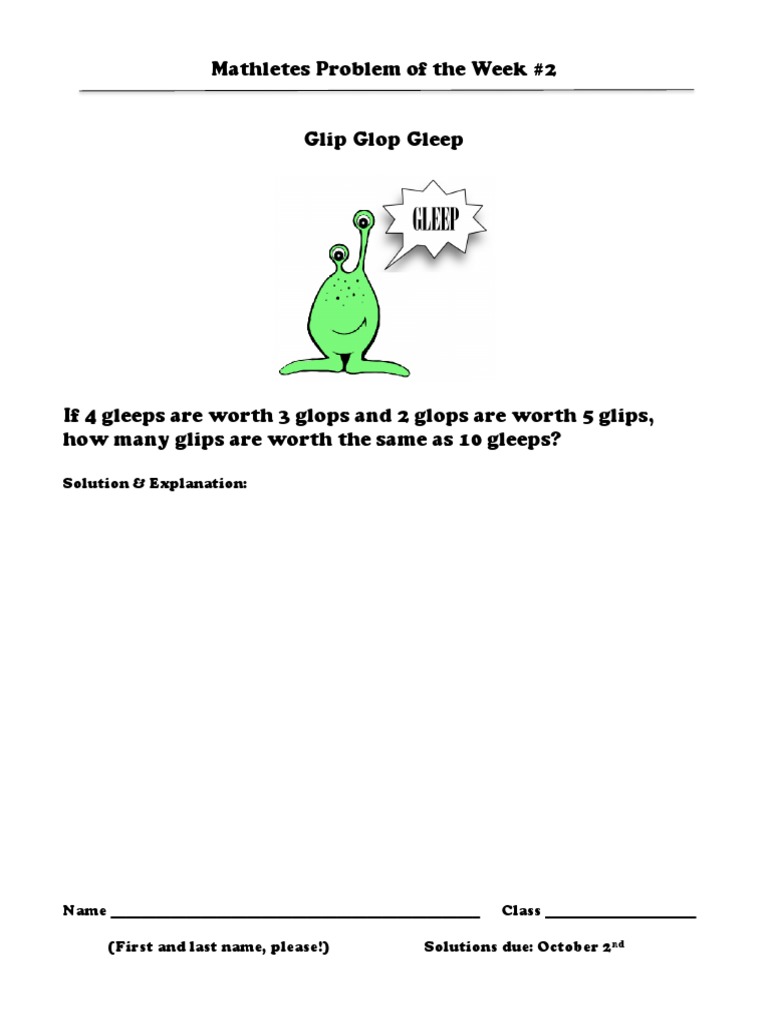 Mathletes Problem of The Week #2: Solution & Explanation | PDF