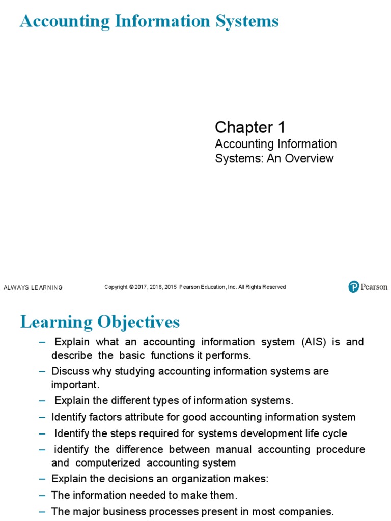 AIS Chapter One | PDF | Business Process | Information System