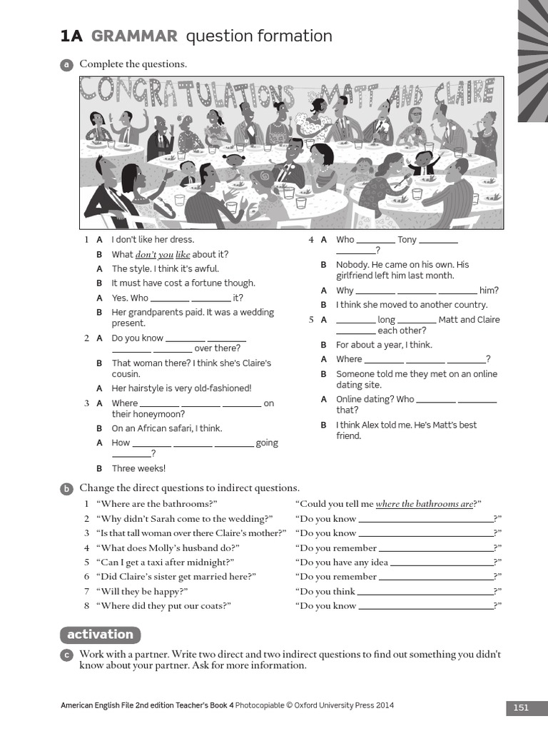 Grammar Activity 1A-1B | PDF