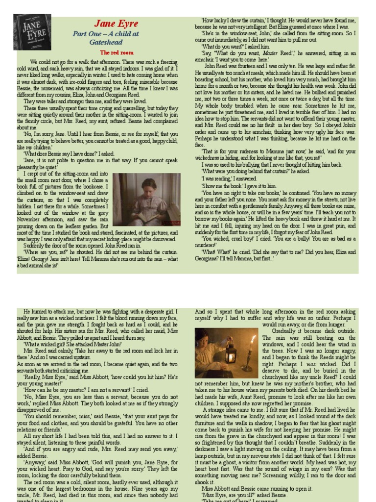 Jane Eyre: Part One - A Child at Gateshead | PDF | Jane Eyre