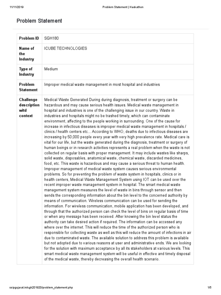 Improper Medical Waste Management in Most Hospital and Industries | PDF ...