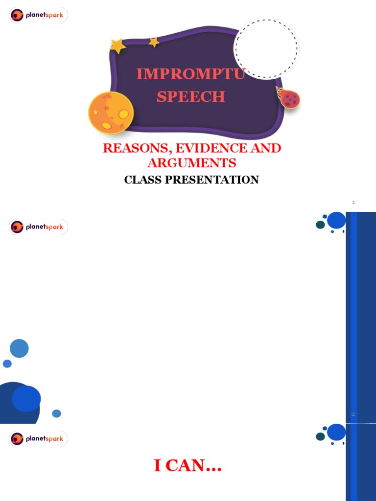 Class Presentation - Topic - Reasons, Evidence and Arguments | PDF ...