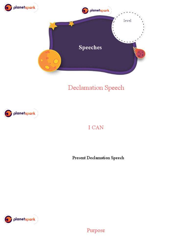 Declamation Speach Class Presentation | PDF