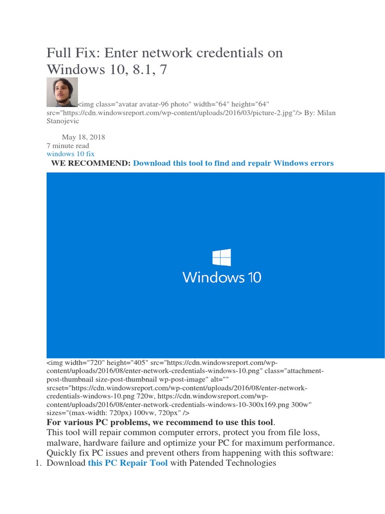 Full Fix Windows 10,8,7 | PDF | Windows 10 | Computer Network