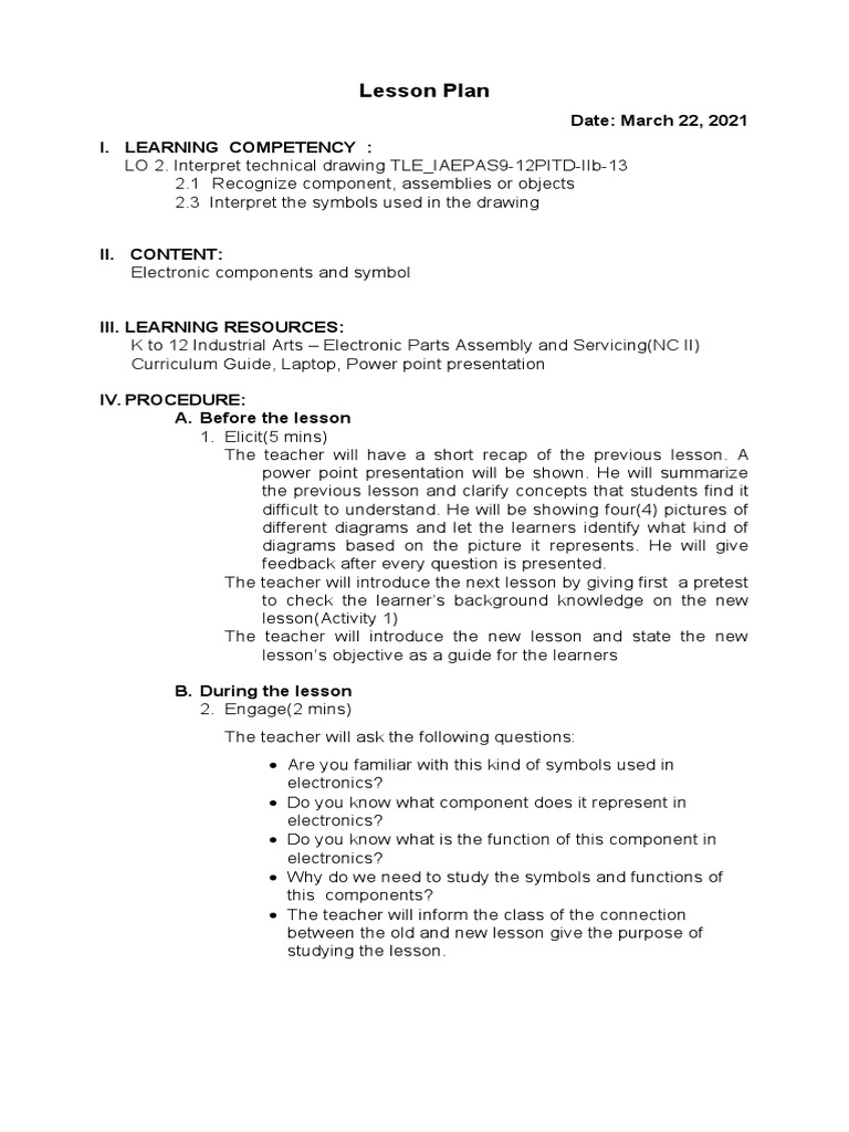 LessonPlan Symbols Rev | Teachers | Lesson Plan