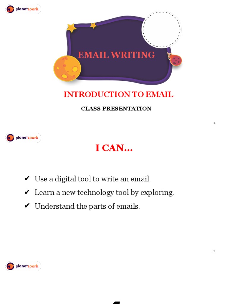 Class Presentation - Email Writing - Introduction To Email | PDF ...