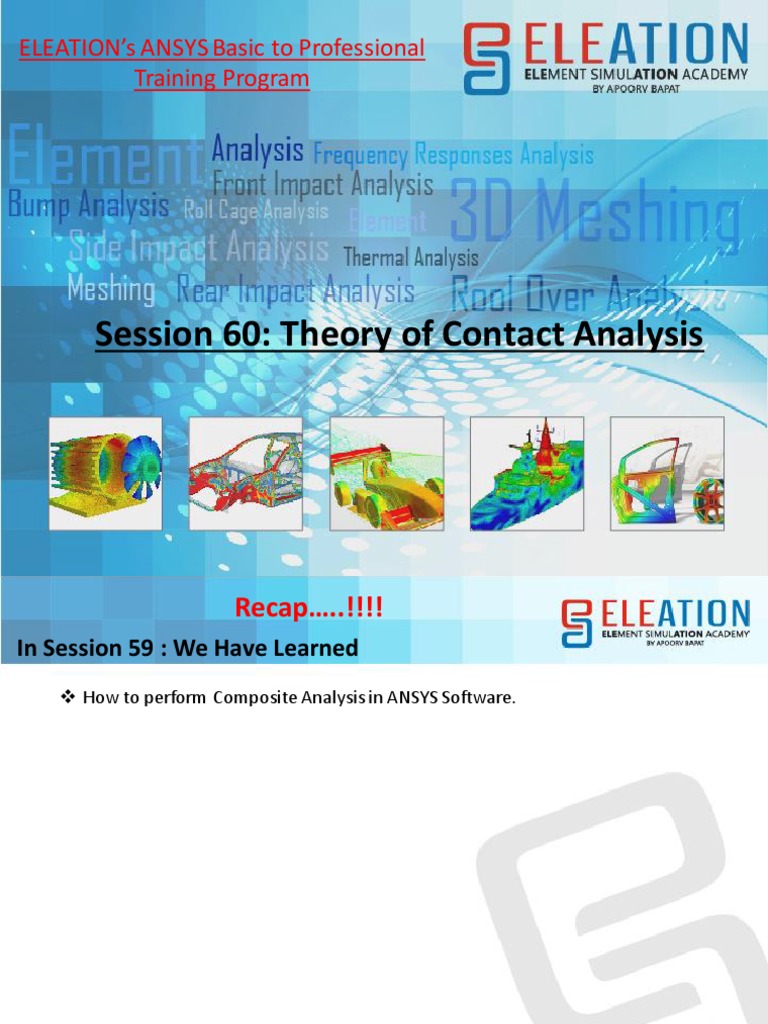 ELEATION’s ANSYS Basic to Professional Training Program - Theory of ...