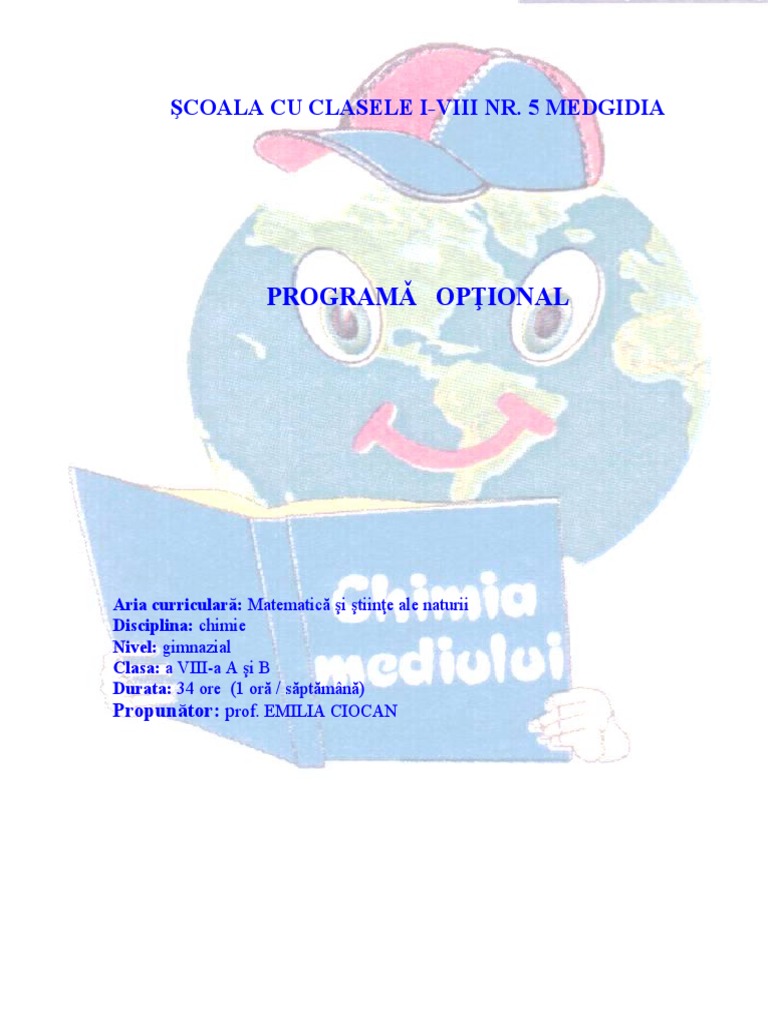 Programa Optional Clasa A VIII A | PDF