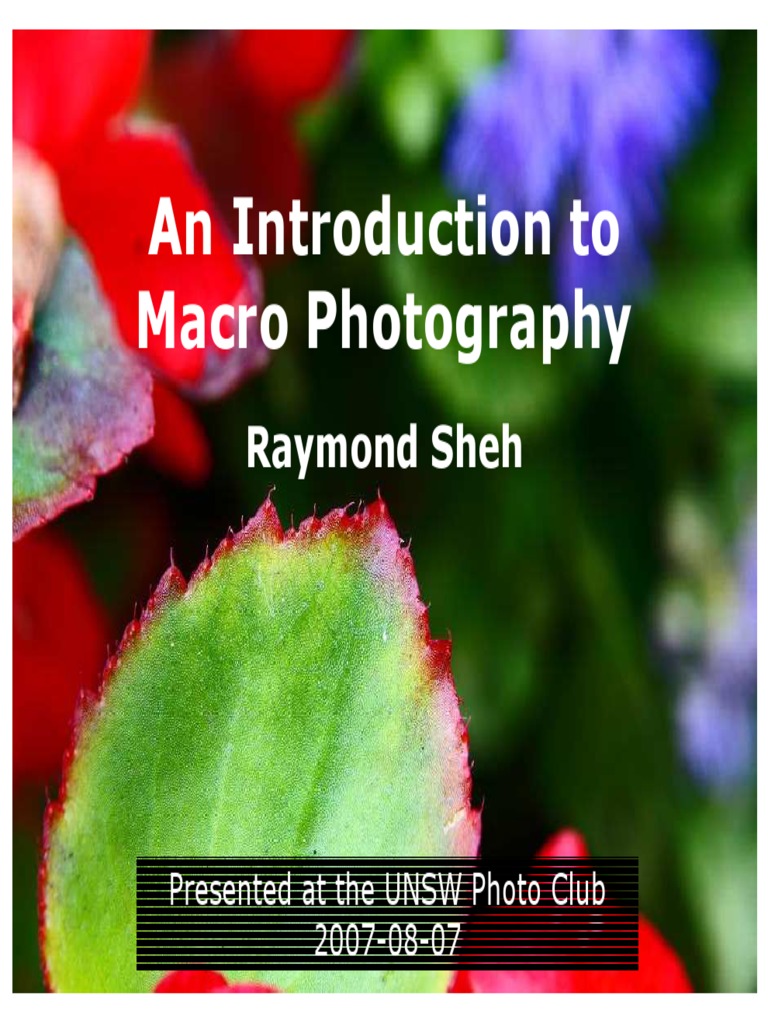An Introduction To Macro Photography | PDF | Macro Photography | Camera