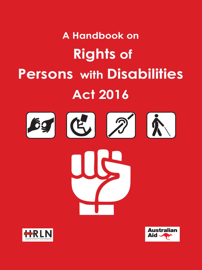 A Handbook On Rights of Persons With Disabilities Act 2016 1 | PDF ...