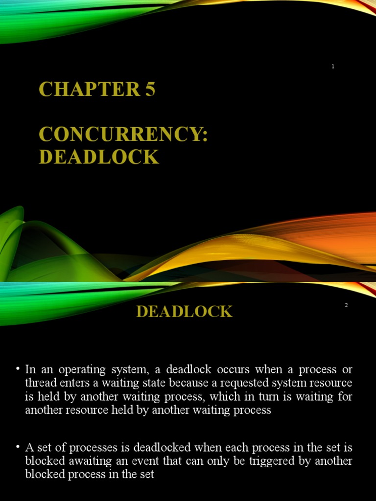 Chapter 5 Concurrency Deadlock For Class Pdf Computer Science Concurrency Computer