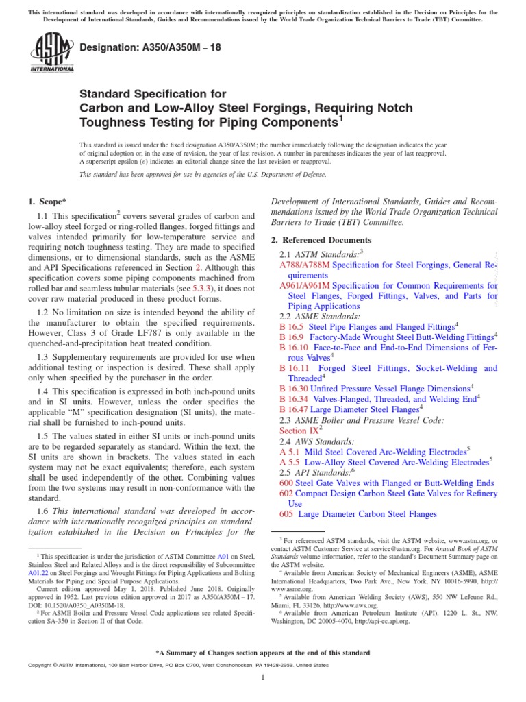 16 Astm - A350-A350m | PDF | Heat Treating | Welding