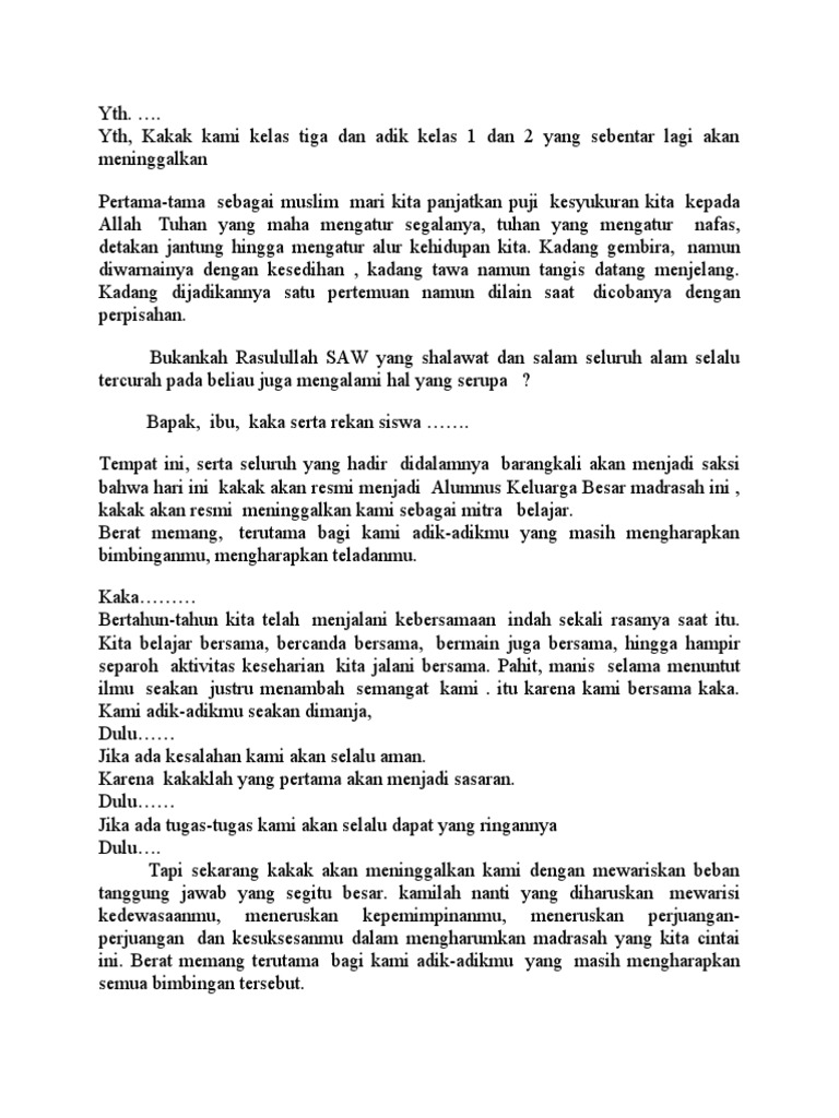 Kesan Kesan Perpisahan | PDF