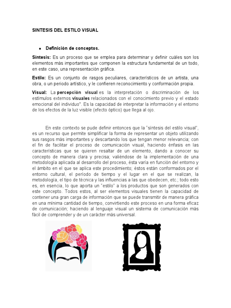 Sintesis Del Estilo Visual | PDF | Percepción visual | Comunicación
