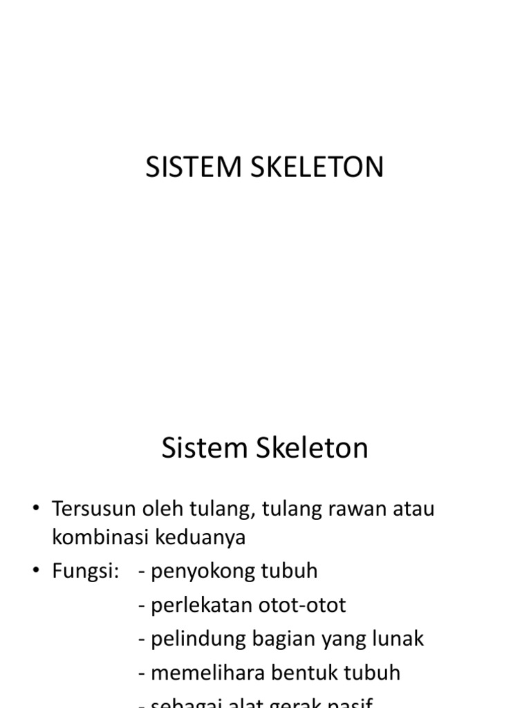 Sistem Skeleton | PDF