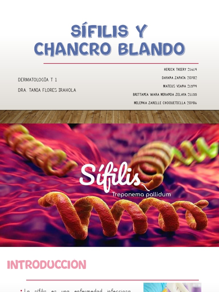 Sifilis Y Chancro Blando Presentación Pdf Ciencias De La Salud