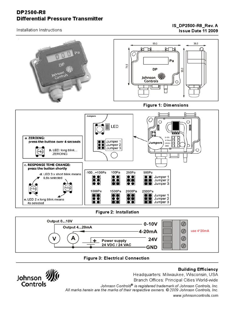 DP Transmitters - Installation Sheet - 2009 - en | PDF | Pressure ...