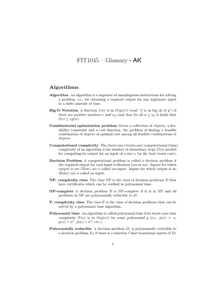Python Vocabulary Pdf Algorithms Algorithms And Data Structures