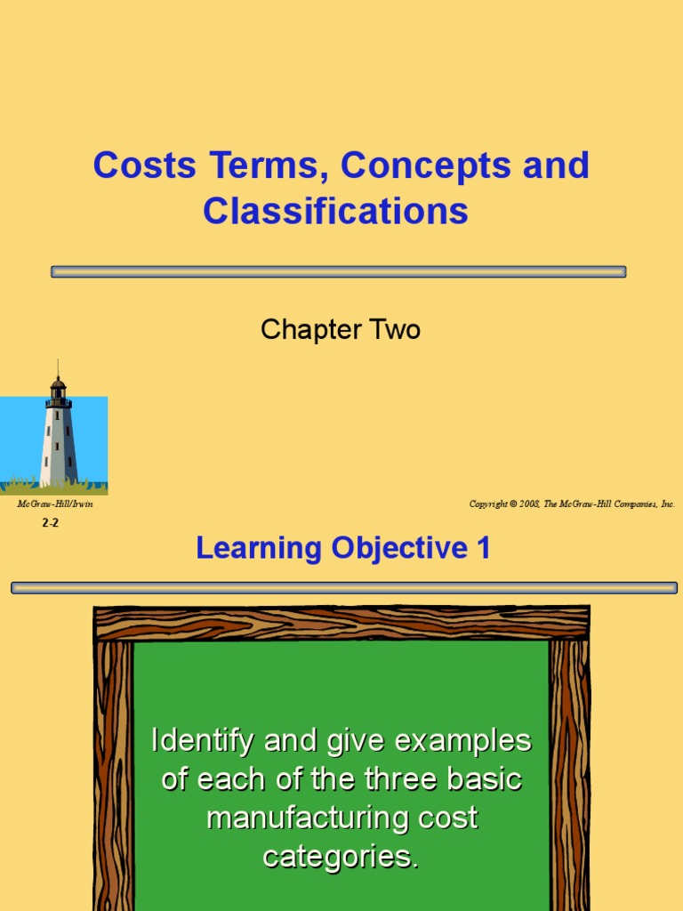Costs Terms, Concepts and Classifications: Chapter Two | PDF | Cost Of Goods Sold | Inventory
