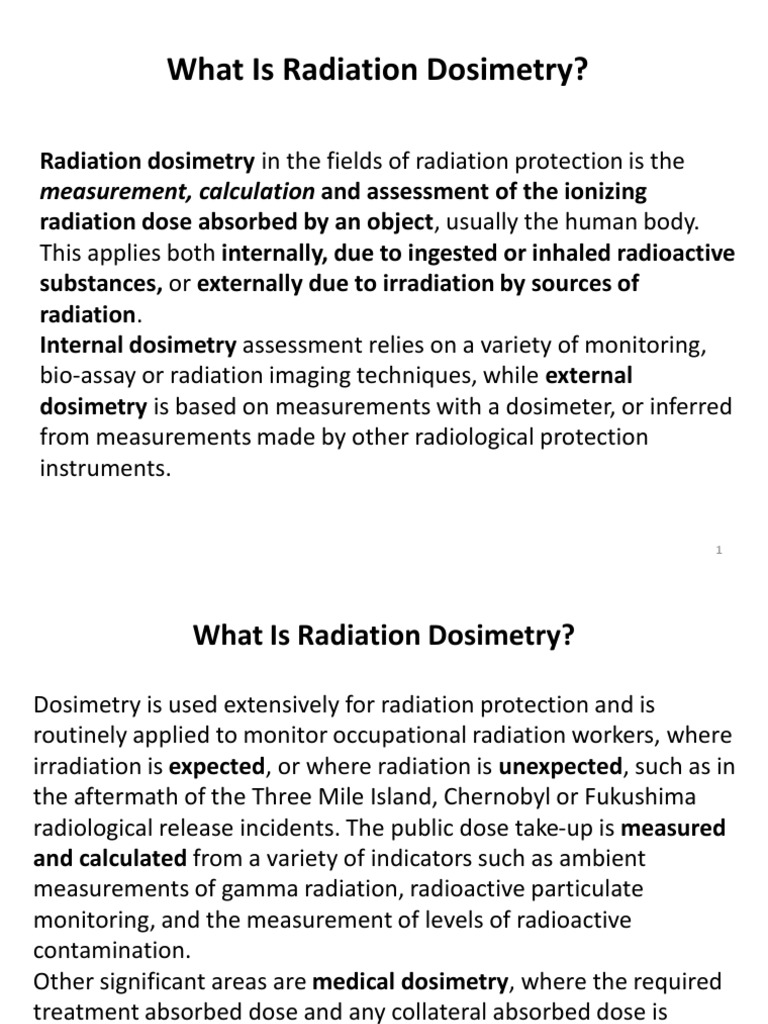 Understanding Radiation Dosimetry | PDF | Dosimetry | Ionizing Radiation
