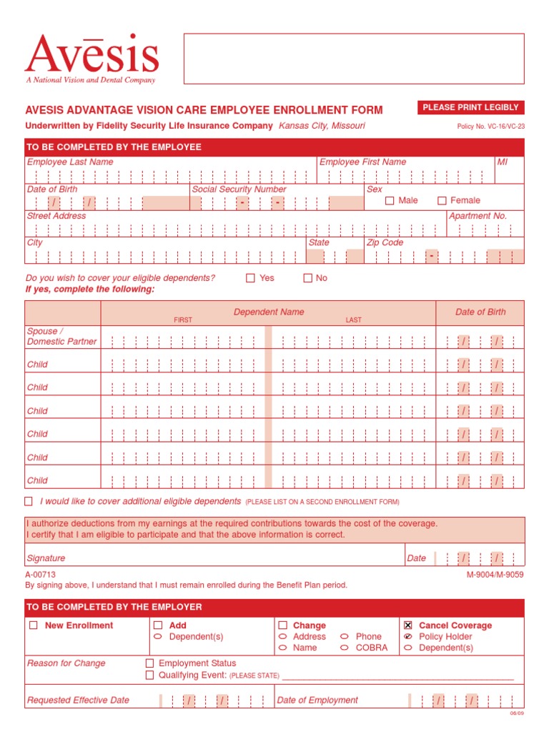 Avesis Blank Enrollment Form | PDF | Consolidated Omnibus Budget ...