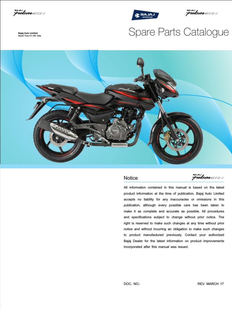 Bajaj Rouser 180 Ver. 2017 | PDF | Brake | Transmission (Mechanics)