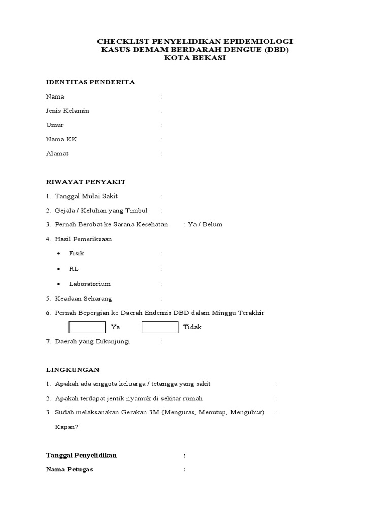 Checklist Pe DBD | PDF