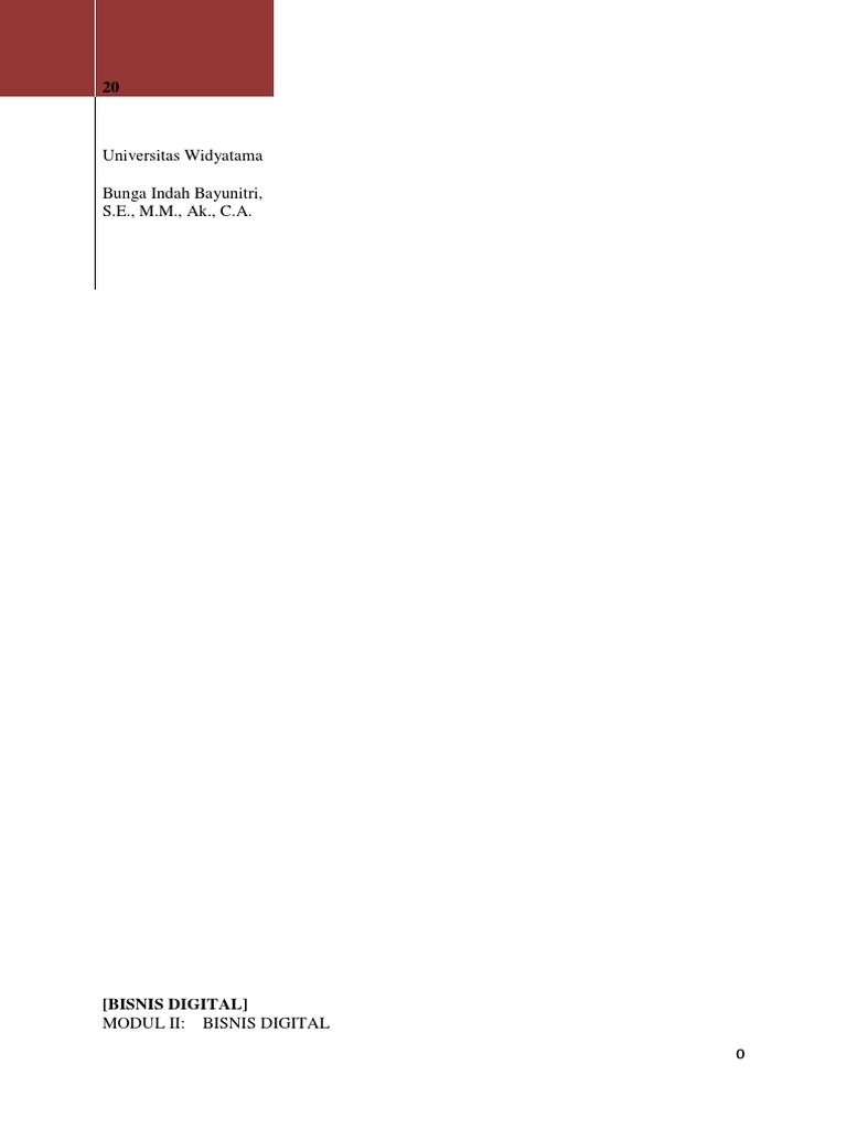 Modul Bisnis Digital - 3 | PDF | Karier & Perkembangan