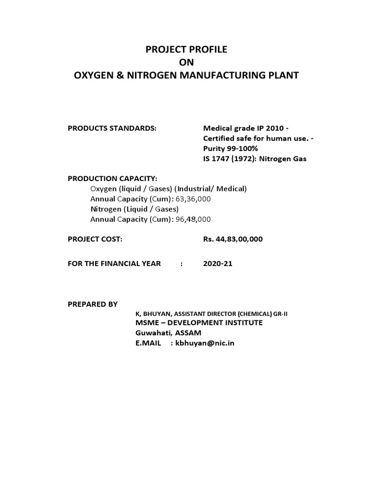 Oxygen Project | PDF | Oxygen | Liquids
