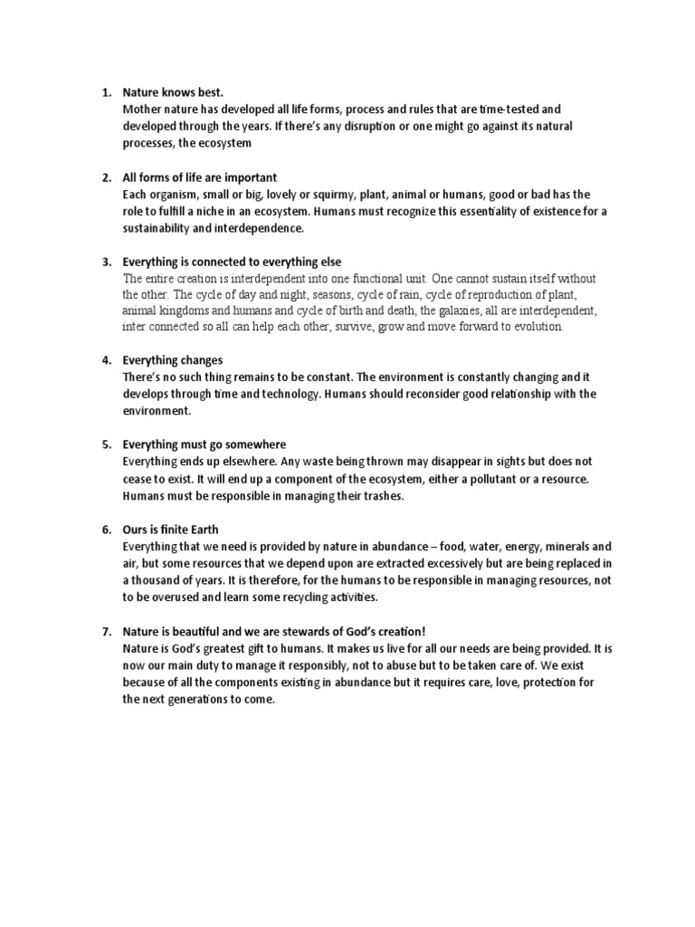 Nature Knows Best | PDF