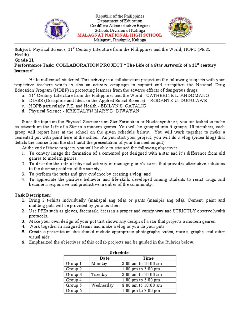 G11 Performance Task | PDF | Human Nature | Science