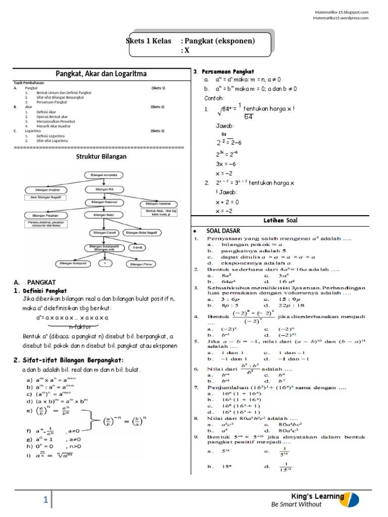 Contoh Soal Pangkat Eksponen | PDF