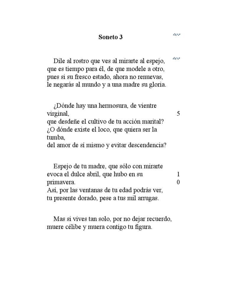 Soneto Ingles | PDF