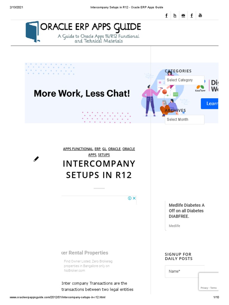 Intercompany Setups in R12 - Oracle ERP Apps Guide | PDF | Http Cookie | Internet Privacy