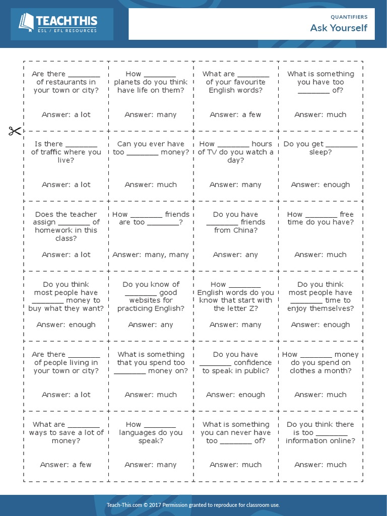 Quantifiers Speaking | PDF