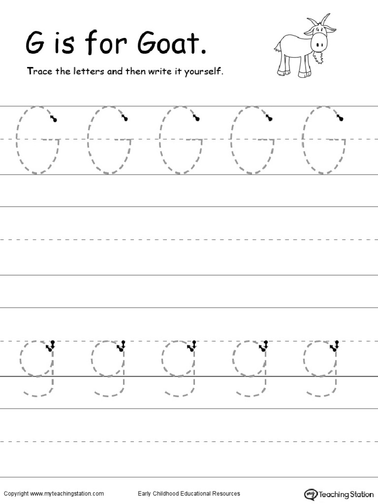 MTS Tracing and Writing The Letter G | PDF