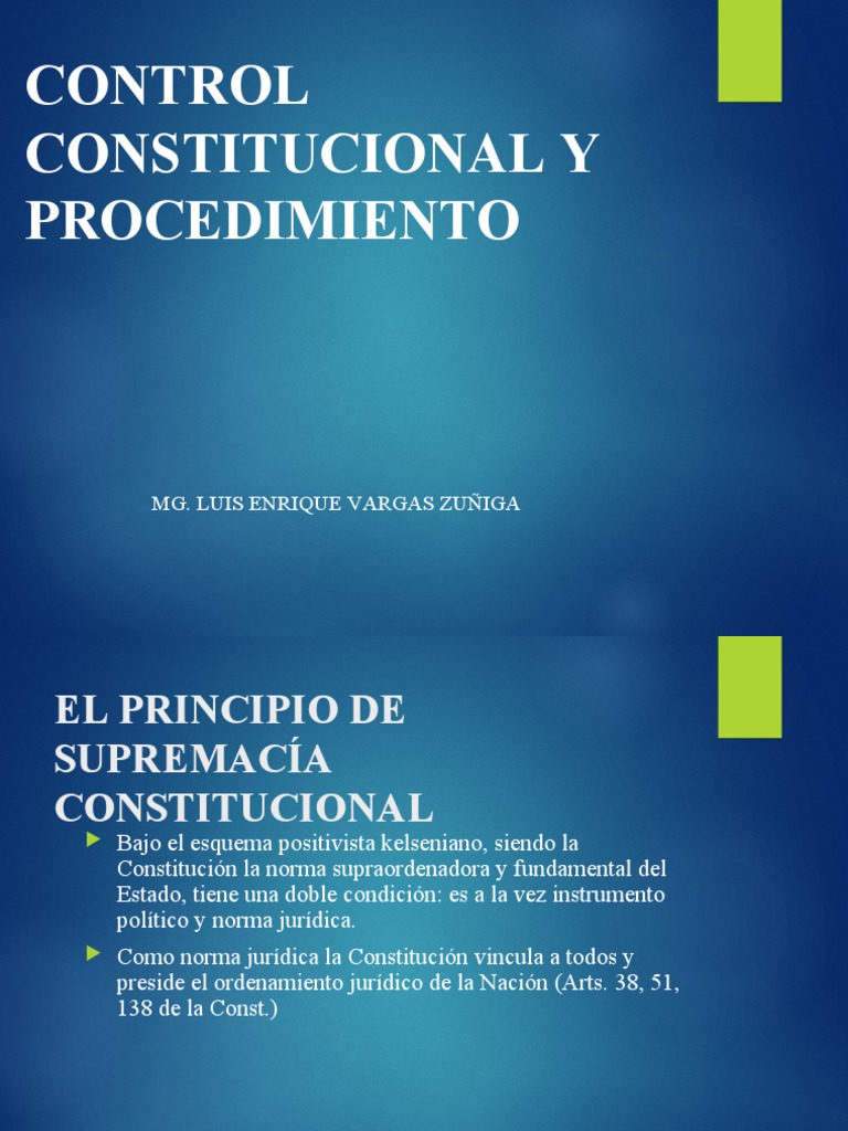 Control Constitucional y Procedimiento Presentacion Powerpoint ...