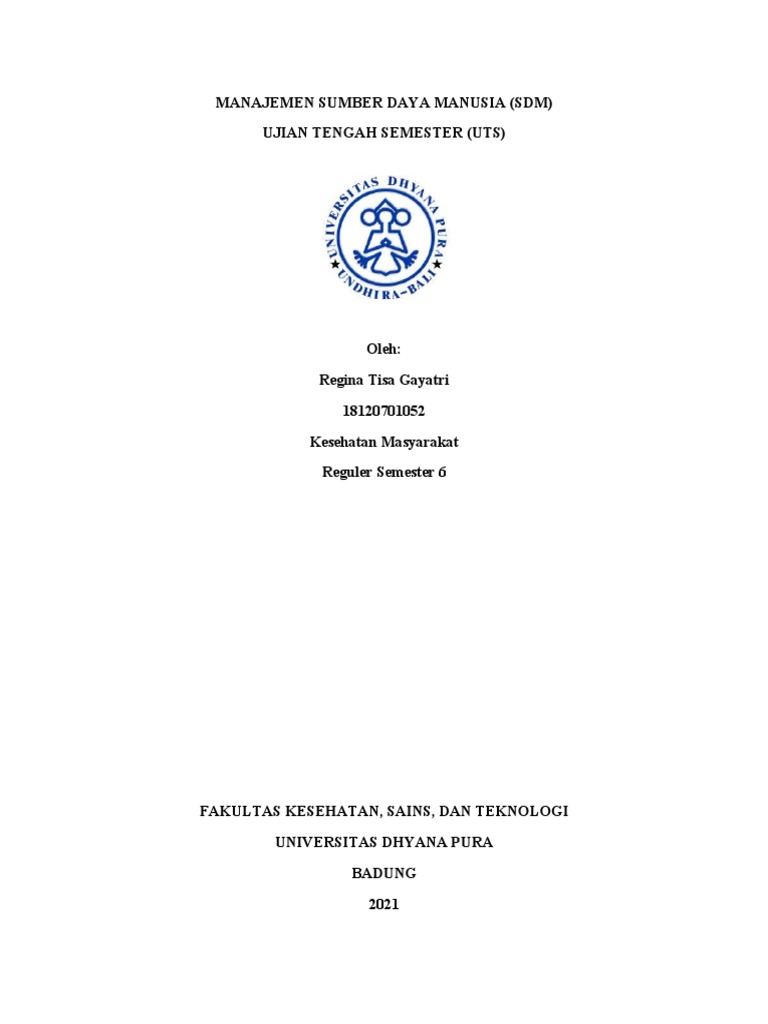 Uts Manajemen SDM | PDF