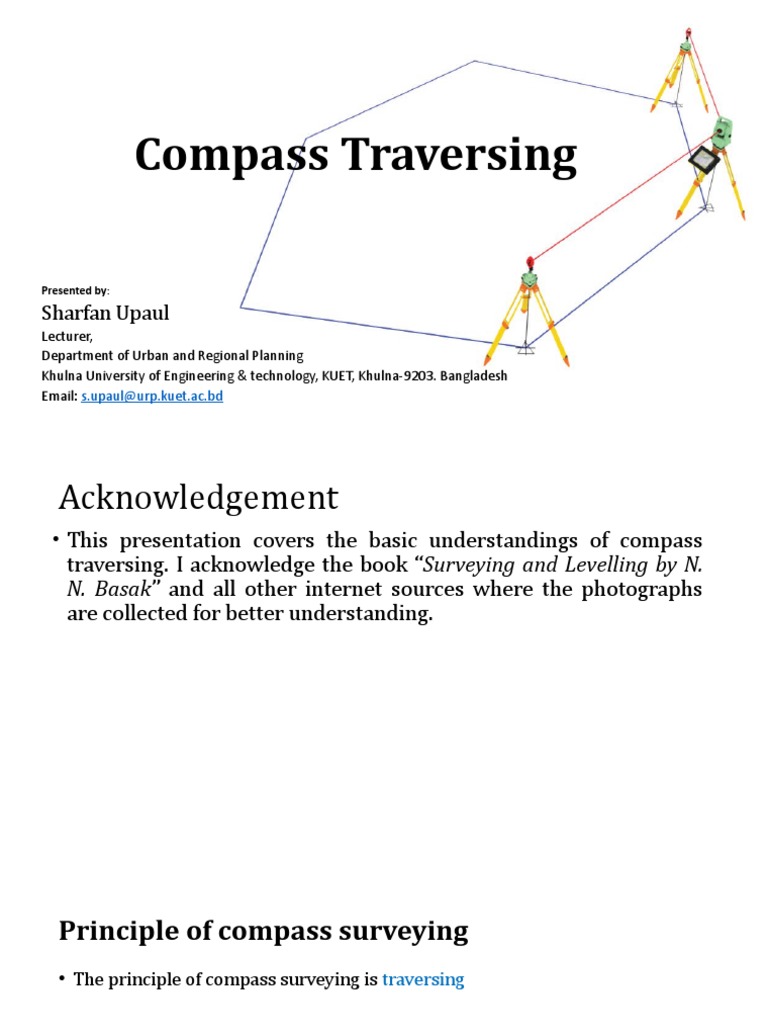 Compass Traversing Techniques | PDF | Compass | Surveying