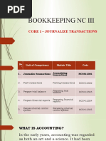 Bookkeeping NC III TR | PDF
