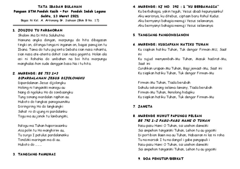 Tata Ibadah STM Saroha 2015 Ver2 | PDF
