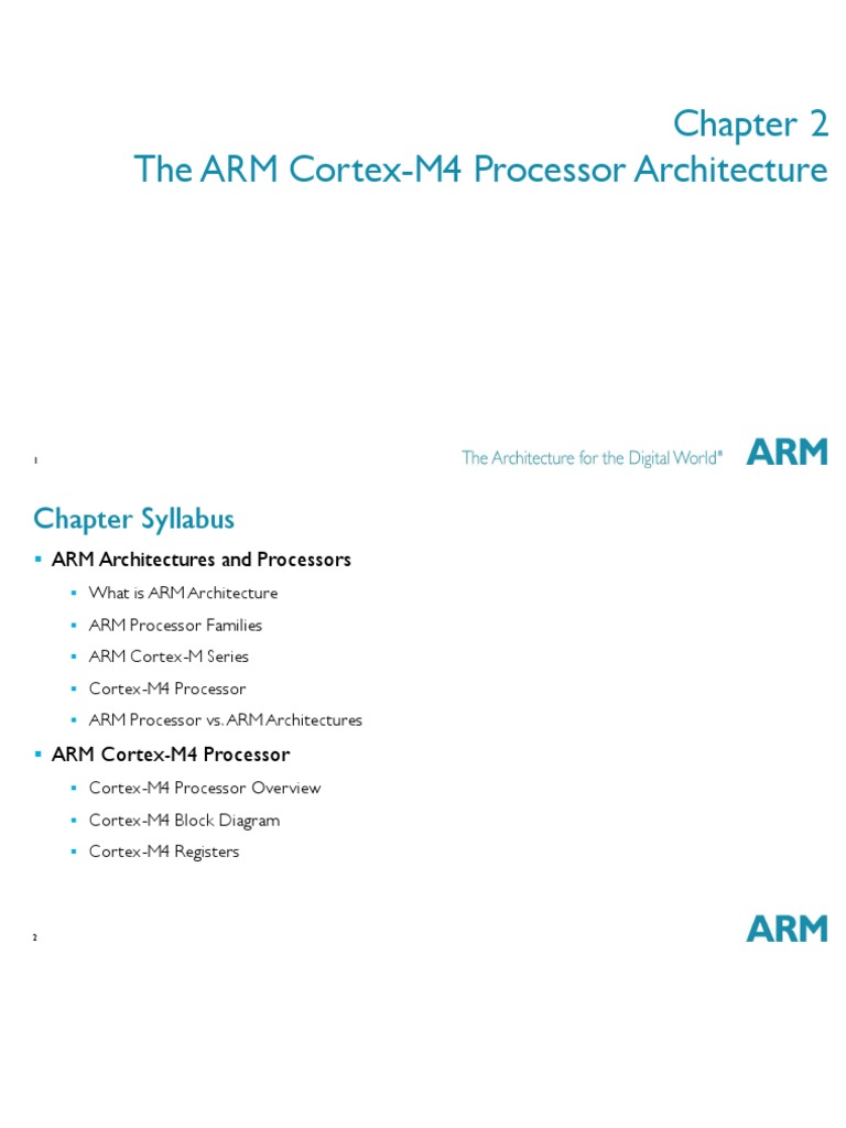 Proc Emb - Ch2 | PDF | Arm Architecture | Central Processing Unit