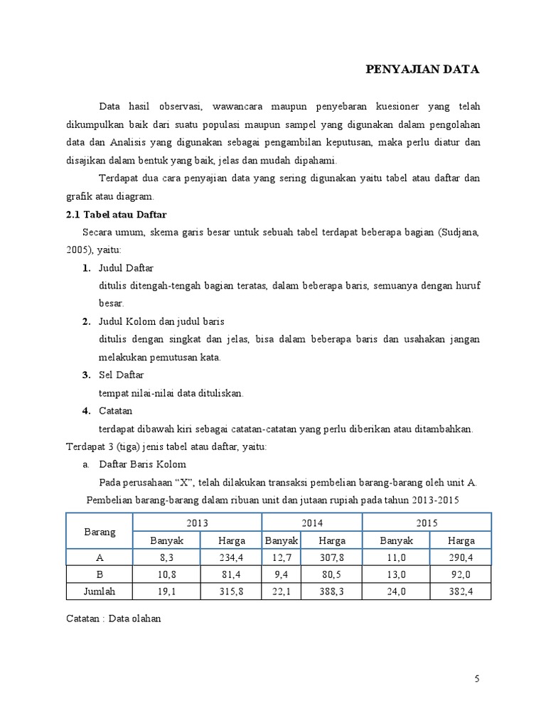 Jenis-jenis Diagram dalam Penyajian Data | PDF
